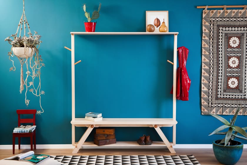 Solid wood bench / hallway unit PANKA By Xilolab