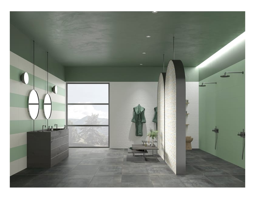 Rivestimento in gres porcellanato effetto cemento PANTONE WALLBRICK ...