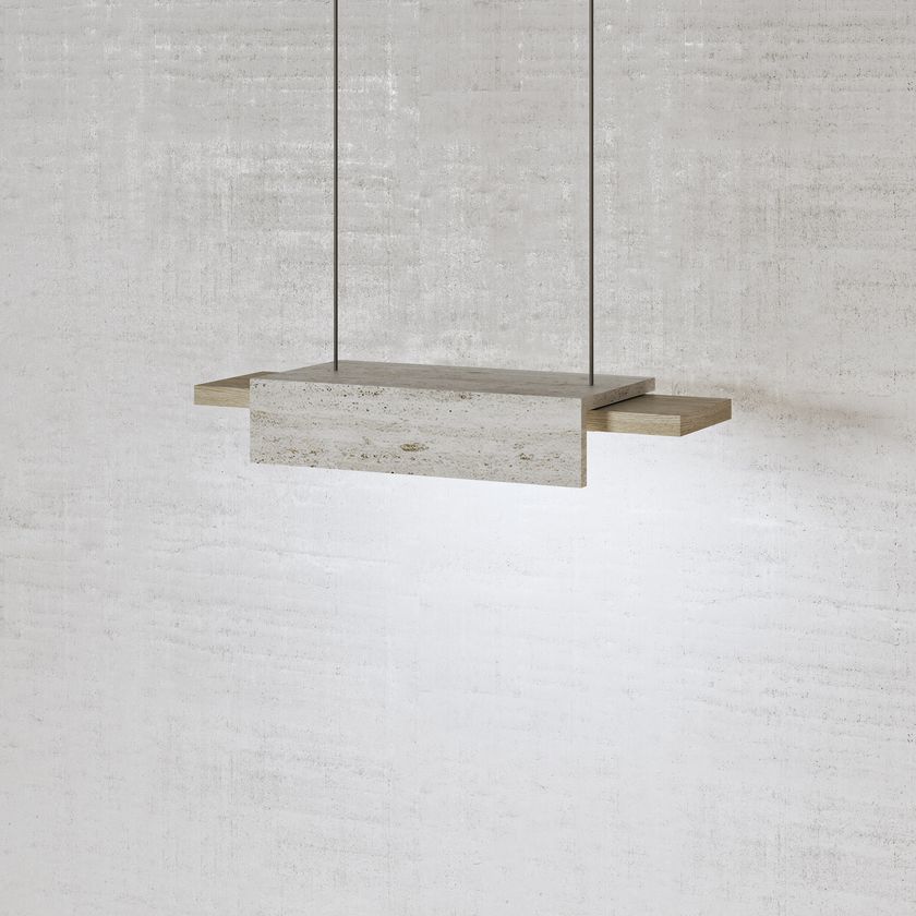 Lampada a sospensione a LED in pietra naturale PARALLEL SL Collezione ...