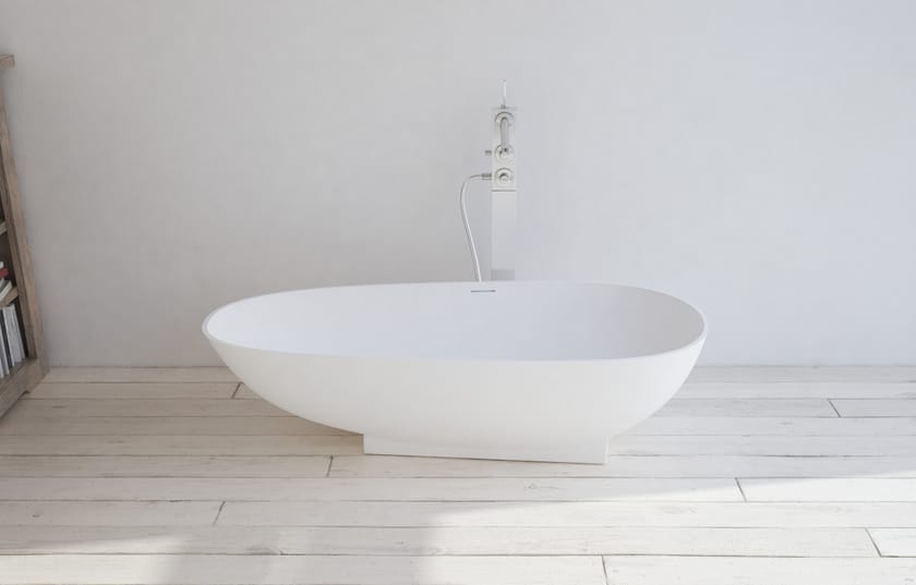 Vasca da bagno ovale in Solid Surface PARIS - RILUXA - Edilportale