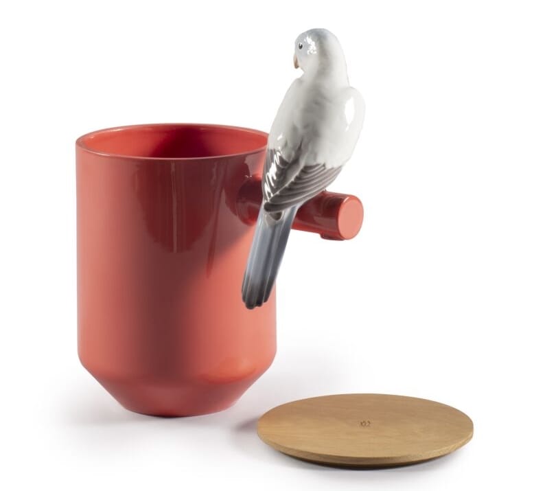Porcelain candle holder PARROT'S SCENTED TREASURE By Lladró