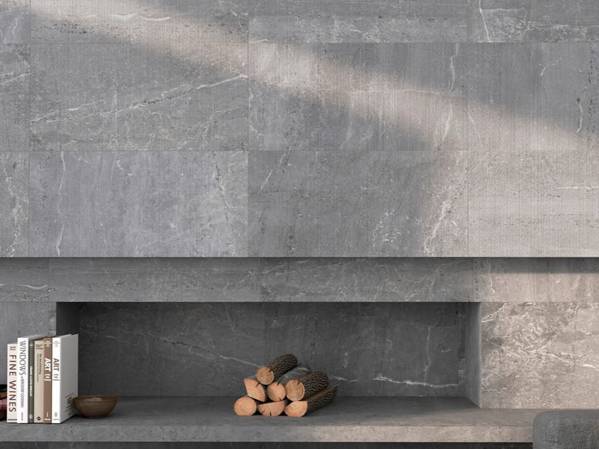 Glazed porcelain stoneware wall tiles with stone effect PATAGONIA DECO ...