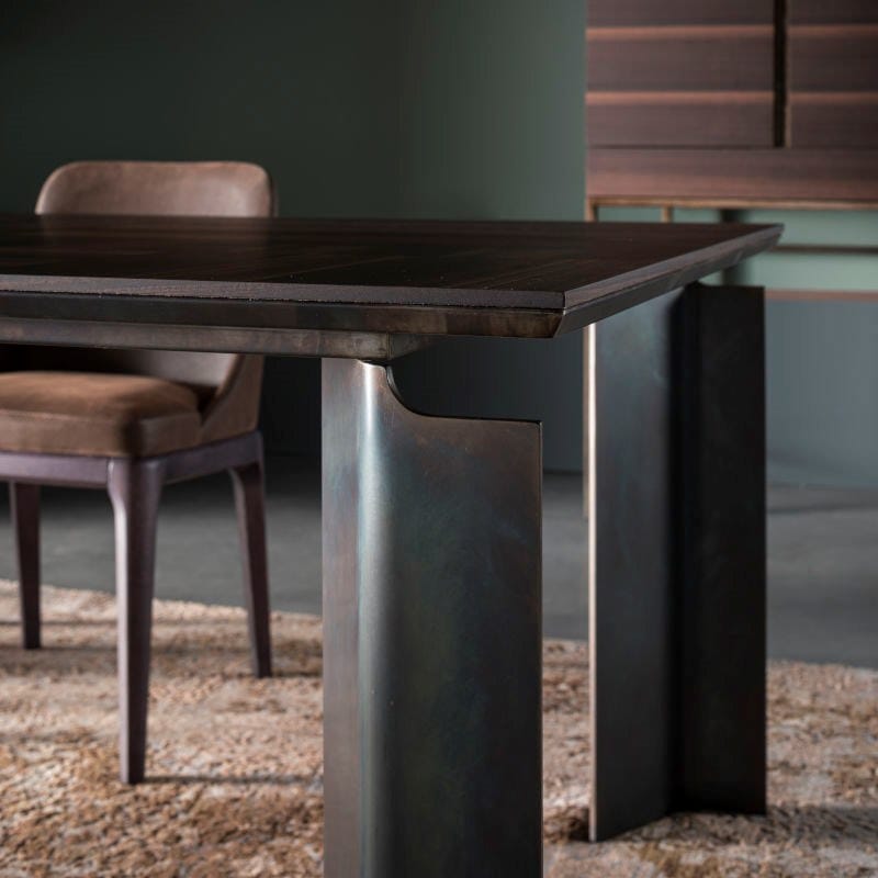 Rectangular wood veneer table PATCH By INTERNA8 design Studiooxi