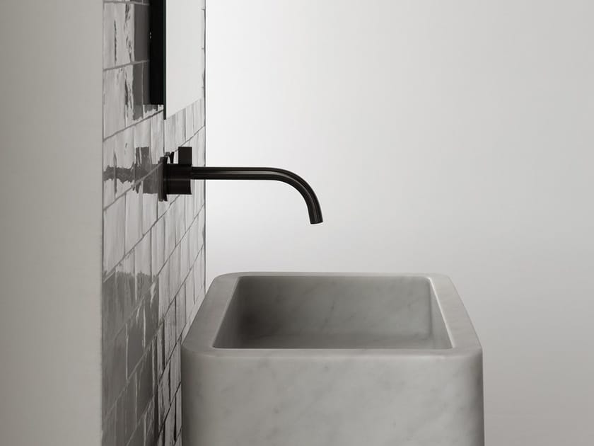 Freestanding rectangular natural stone washbasin PB COLUMN By COCOON ...