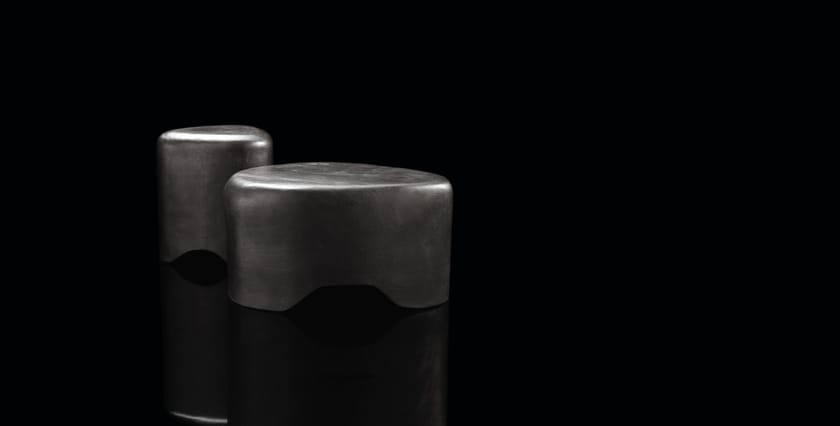 Porcelain stoneware coffee table PEBBLE By Henge design Massimo Castagna