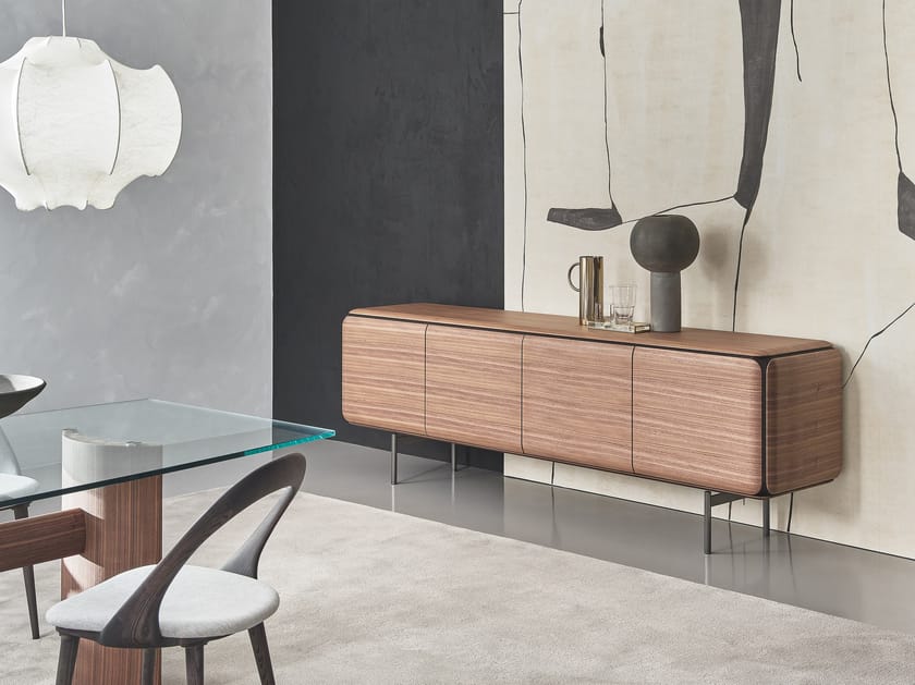 PEBBLE Walnut sideboard By Porada | design Niccolò Devetag