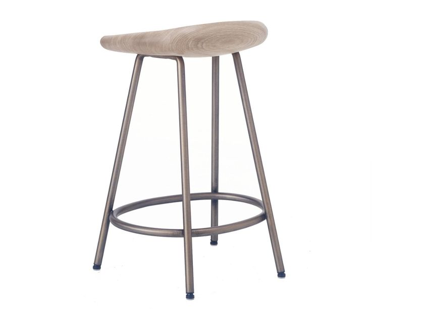 PEBBLE | Counter Stool Steel and wood counter stool By BassamFellows ...