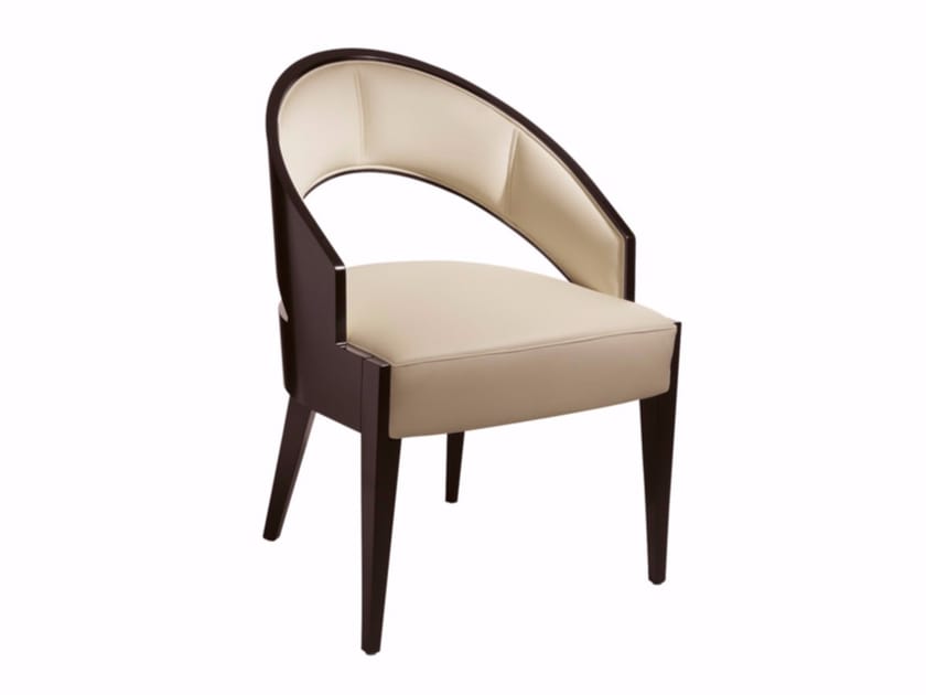 Upholstered leather easy chair with armrests PEGGY By SELVA design ...