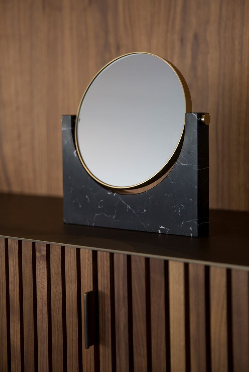 PEPE MARBLE MIRROR Tilting table-top marble mirror By MENU | design ...
