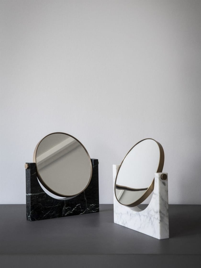 PEPE MARBLE MIRROR Tilting table-top marble mirror By MENU | design ...