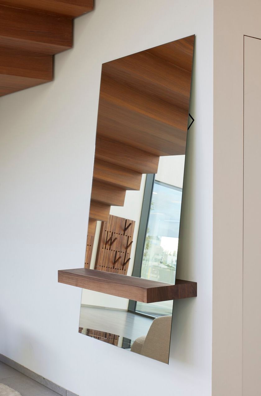 GUILLOTINE Rectangular wall-mounted mirror By PER/USE