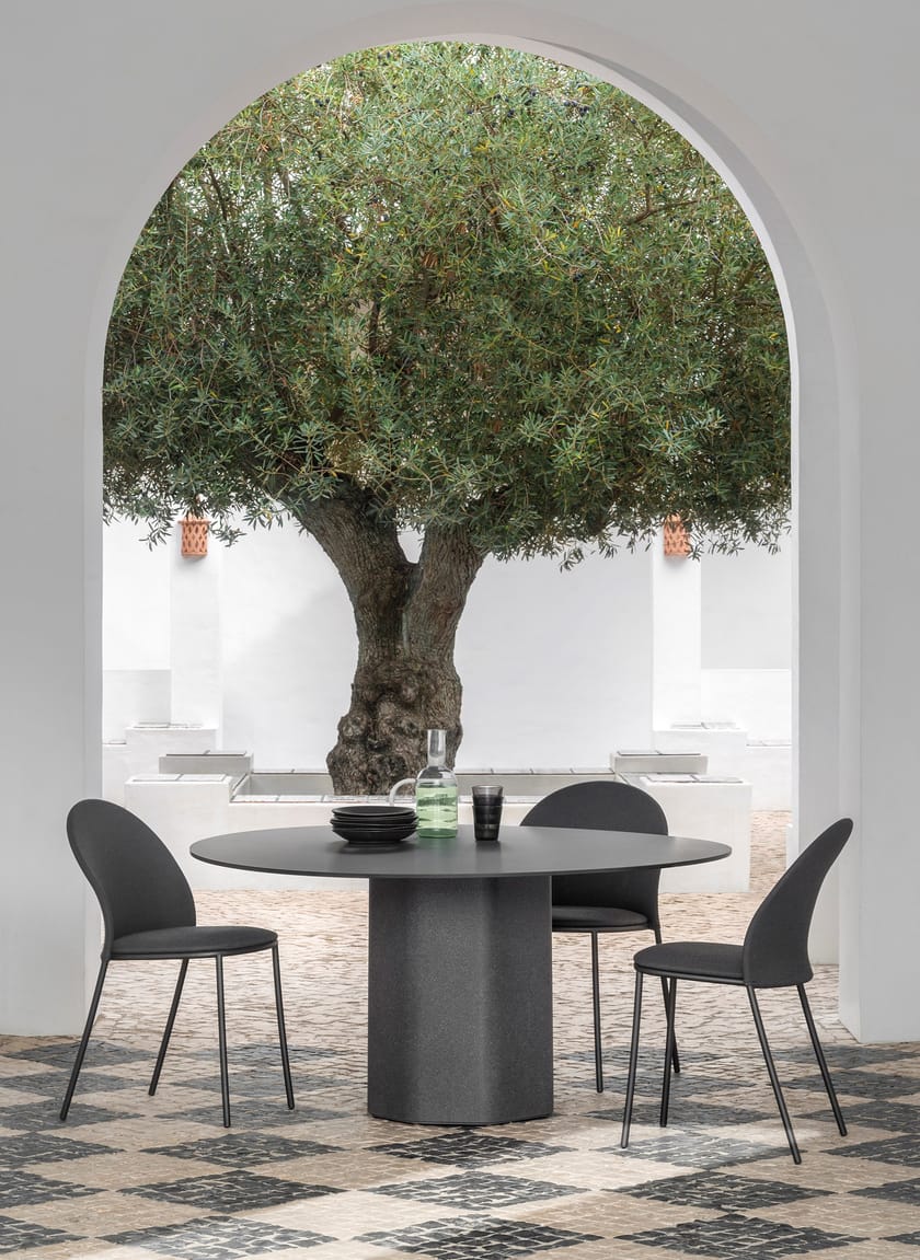 PETALE Sedia da giardino impilabile imbottita in tessuto By EXPORMIM ...