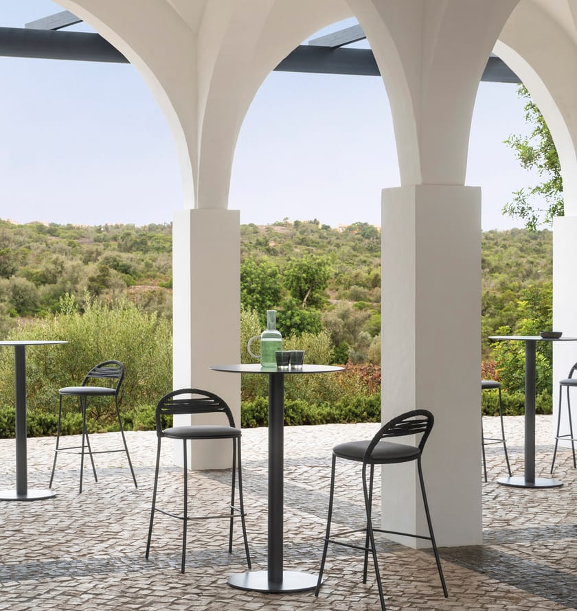 PETALE High garden stool with back By EXPORMIM | design MUT Design Studio