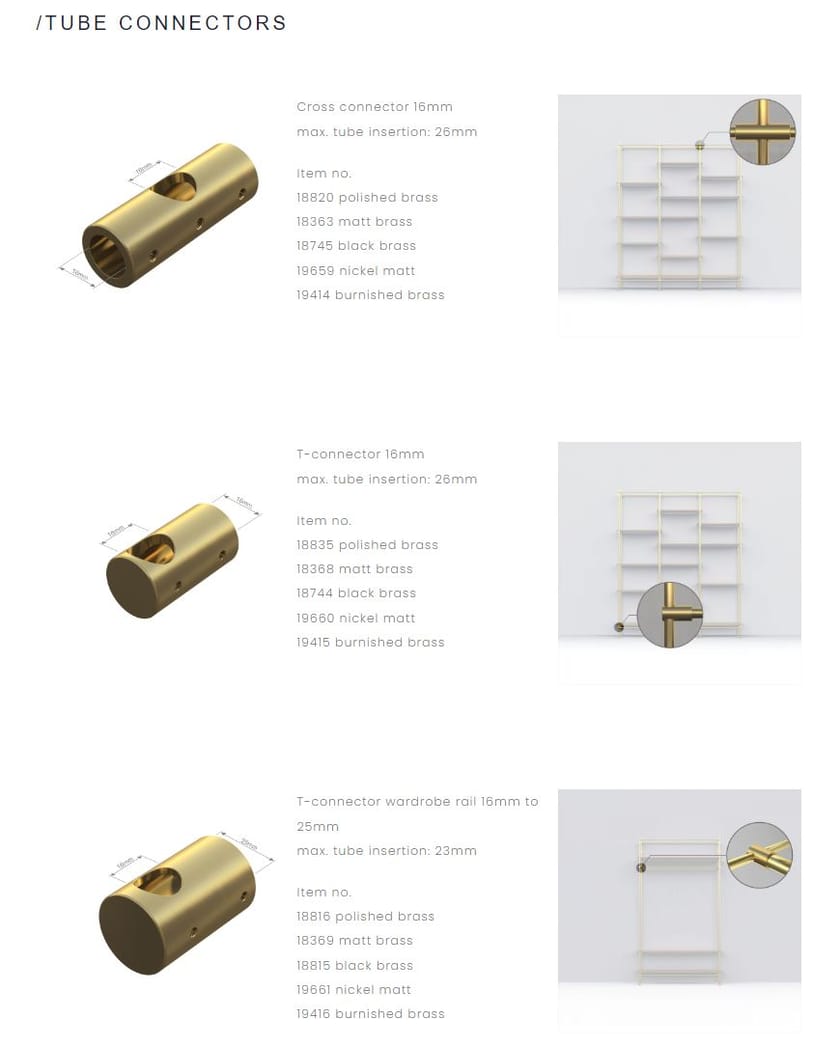 TUBE CONNECTING SYSTEM MODULATION N°16 Módulo de cozinha By P&G KONZEPT