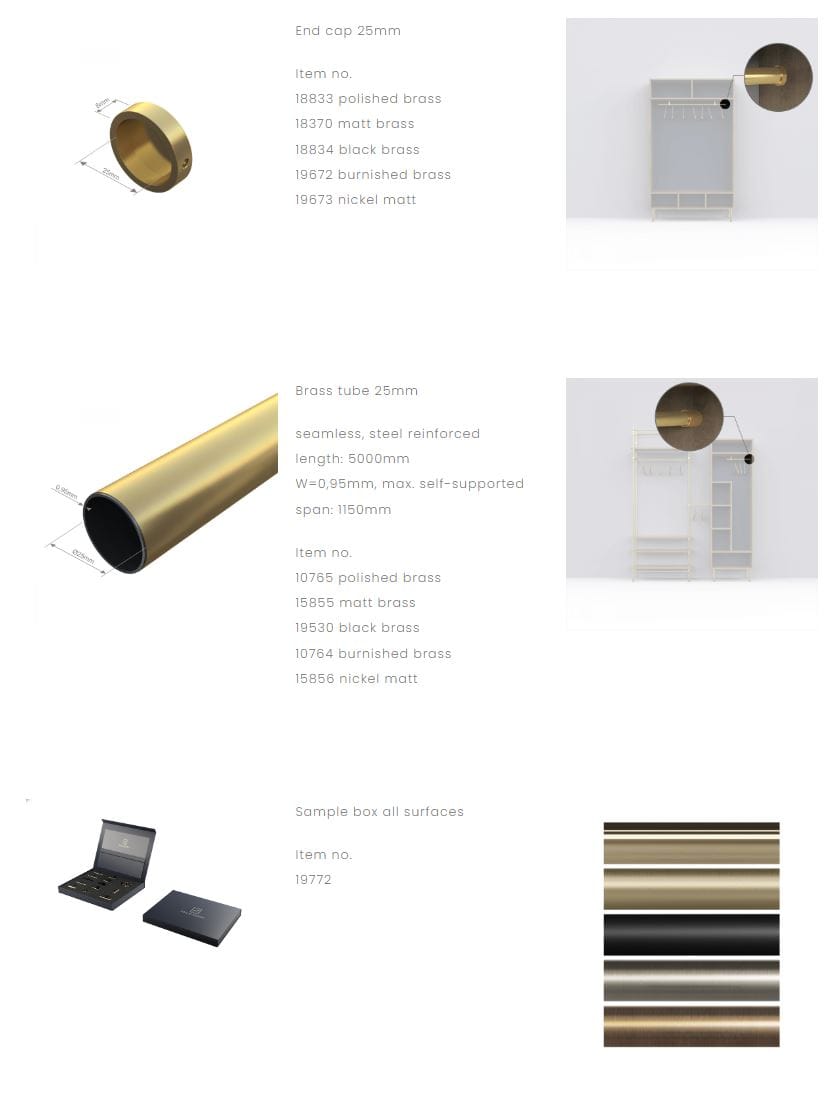 WARDROBE RAIL SYSTEM N° 25 Walk-in wardrobe By P&G KONZEPT