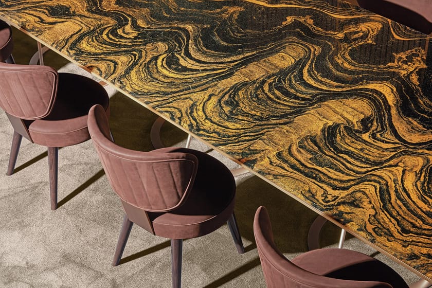 PHILIPPE | Rectangular table Rectangular glass dining table By Sicis