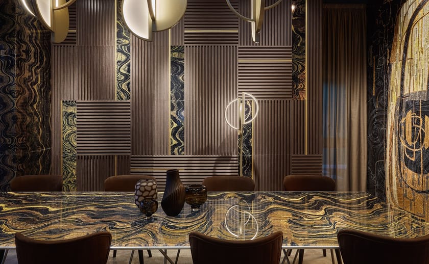 PHILIPPE | Rectangular table Rectangular glass dining table By Sicis