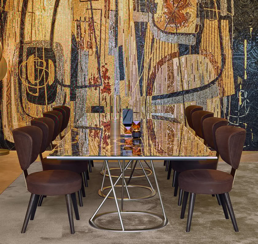 PHILIPPE | Rectangular table Rectangular glass dining table By Sicis