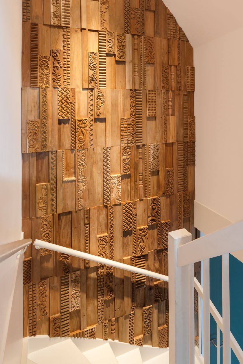 Indoor wooden 3D Wall Cladding PHOENIX By Wonderwall Studios
