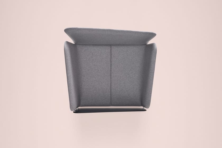 Acoustic wall-mounted fabric phone booth PHONEBOX By Prooff design AXIA