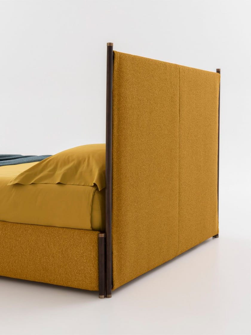 BRICOLA Upholstered fabric double bed By Pianca