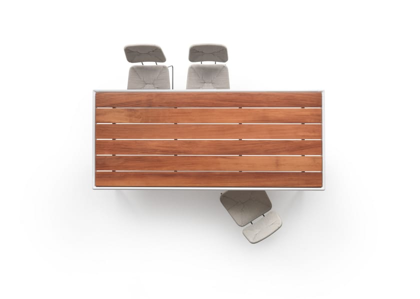 PICO OUTDOOR Rectangular iroko table By Flexform