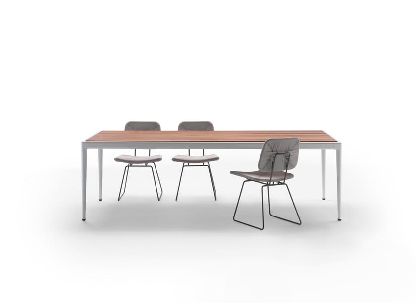 PICO OUTDOOR Rectangular iroko table By Flexform