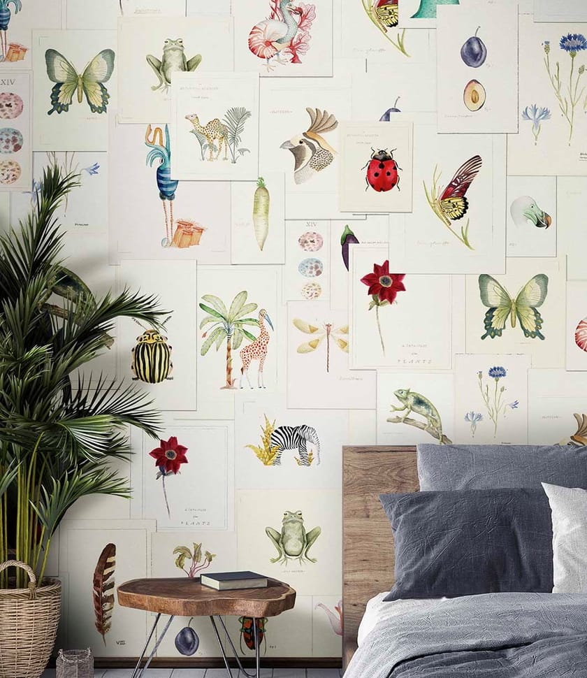 Classic wallpaper, eco-friendly, PVC free and washable PICTIONARY ...