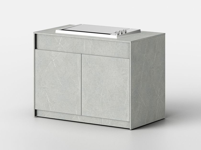 PILAN - COMP. 8 Cosmotech outdoor kitchen with teppanyaki plate By PILAN