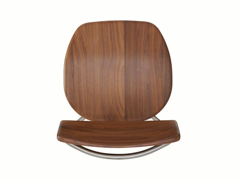 PIPE Stackable stainless steel and solid wood chair By BassamFellows ...