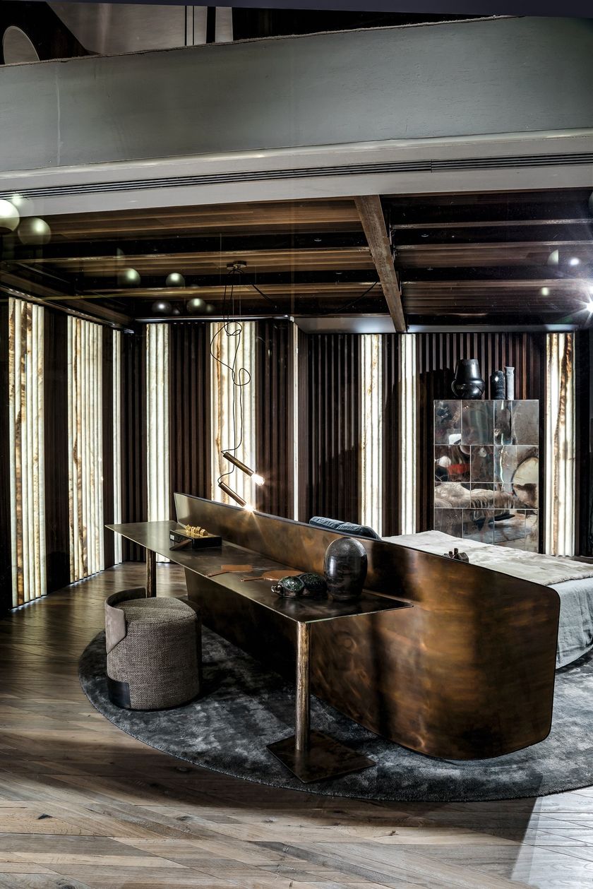 Incandescent brass pendant lamp PIPE - S By Henge design Massimo Castagna