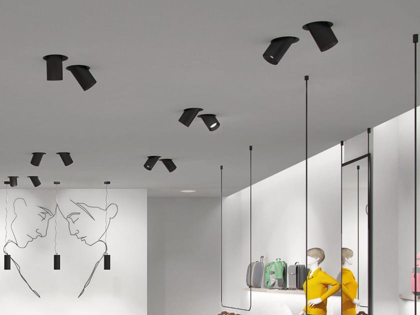 LED semi-inset adjustable spotlight PIPES RIO-RVO By Intra lighting ...