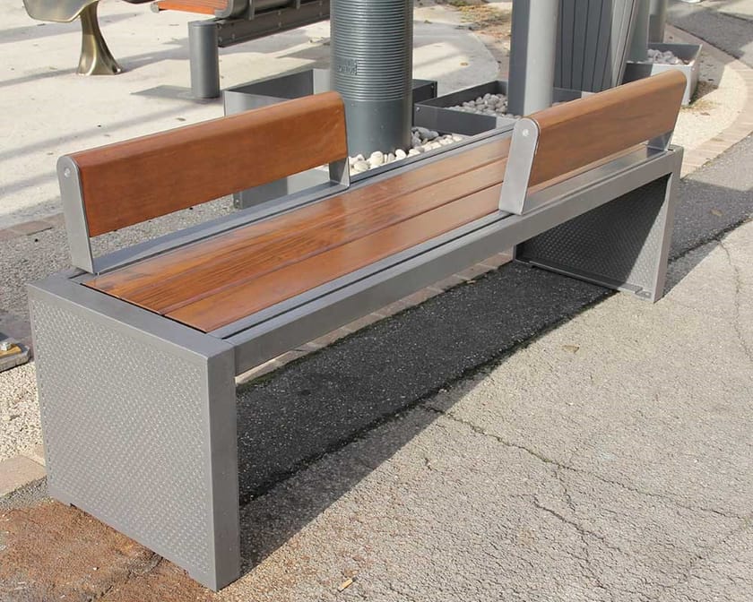 PIXEL | Bench with back Pixel Collection By GHM-ECLATEC design Stoa ...
