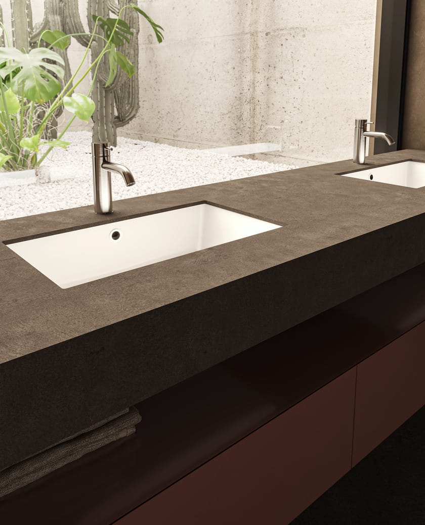 PLANE H.14 Single wooden washbasin countertop By Moab | design ...