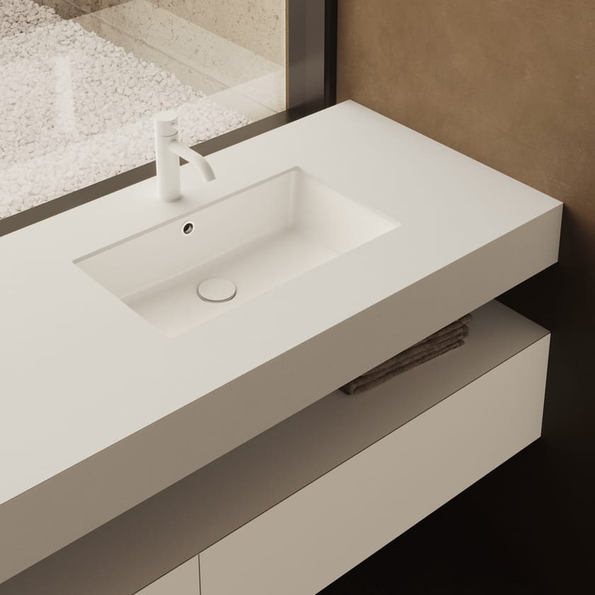 PLANE H.14 Single wooden washbasin countertop By Moab | design ...
