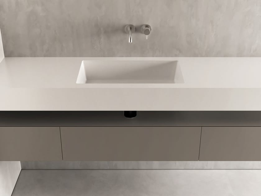 PLANE H.14 Single wooden washbasin countertop By Moab | design ...