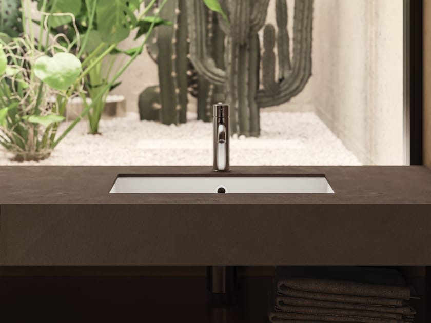 PLANE H.14 Single wooden washbasin countertop By Moab | design ...