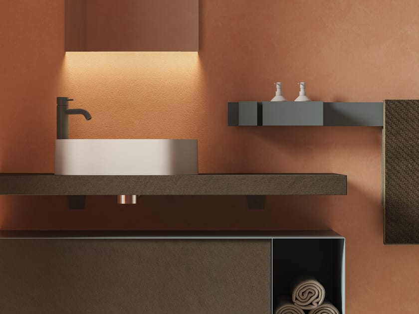 PLANE H.6 Single wooden washbasin countertop By Moab | design Gabriella ...