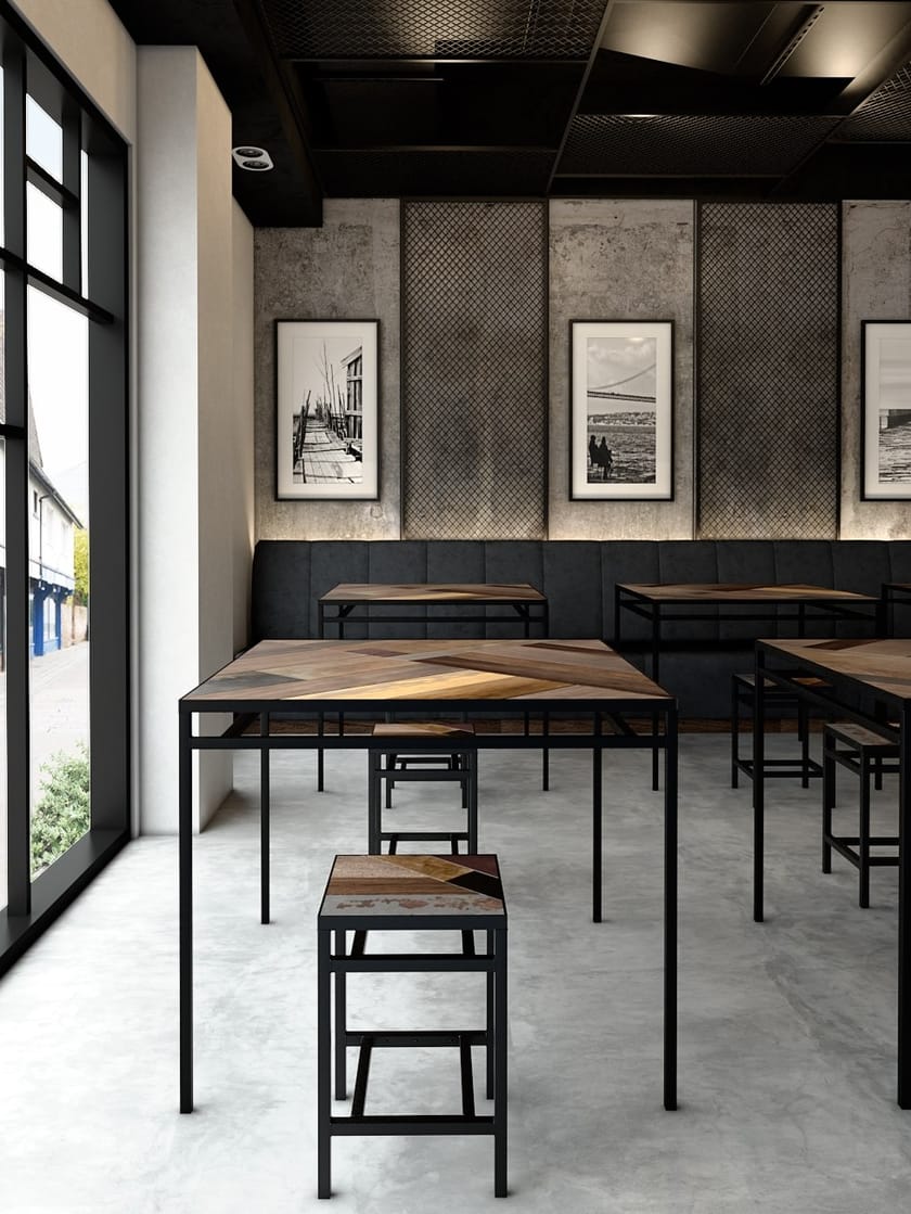 PLANKE Square reclaimed wood dining table By KARPENTER | design Hugues ...