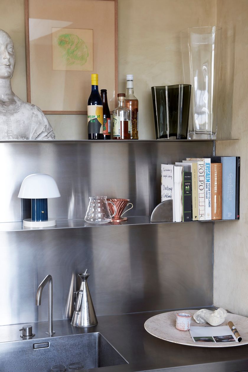 Round travertine dinner plate PLATE SC55 Collect Collection By ...