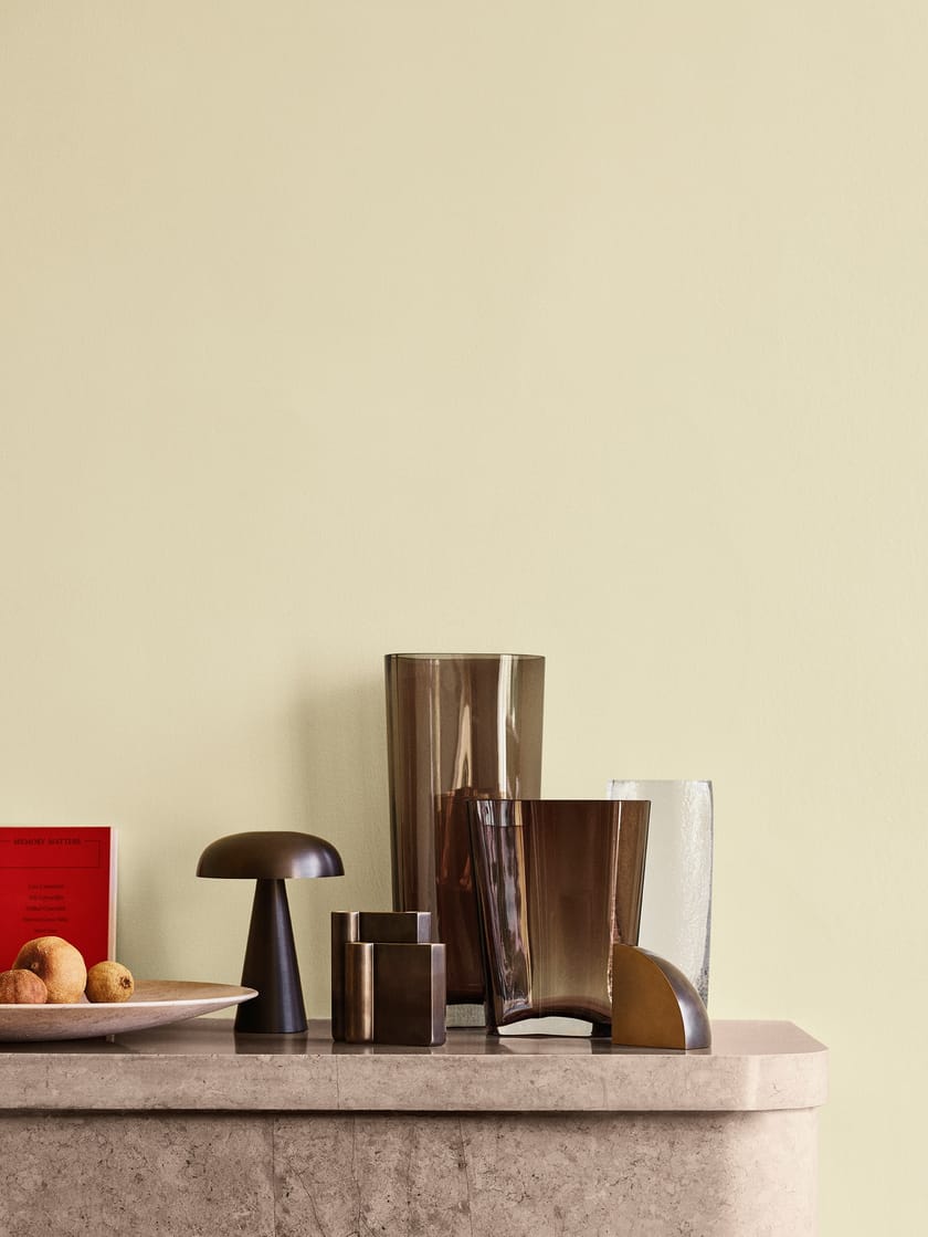 Round travertine dinner plate PLATE SC55 Collect Collection By ...