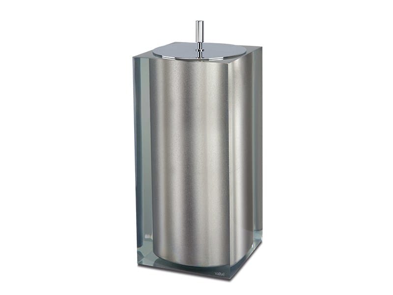 PLATINUM GLOSS SMALL | Bathroom waste bin PLATINUM GLOSS Collection By ...