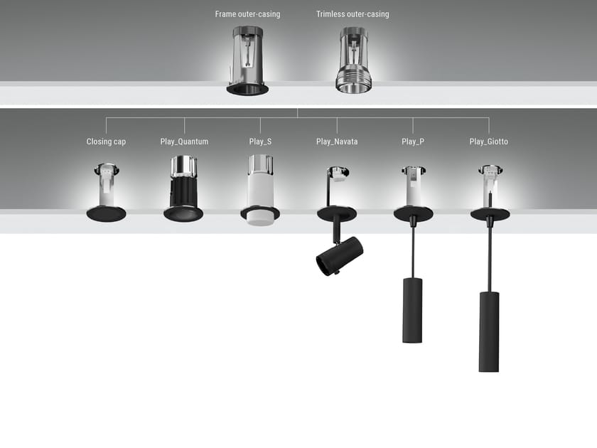 LED aluminium pendant lamp PLAY_GIOTTO Play_Systems Collection By Linea ...