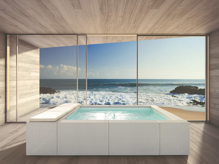 Mini-Pool mit Heizung und Whirlpool PLAYA By Piscine Laghetto