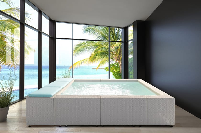 Mini-Pool mit Heizung und Whirlpool PLAYA By Piscine Laghetto