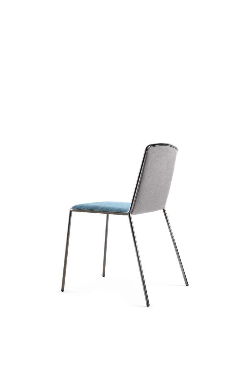 Upholstered fabric chair PLETRA By Lago design Daniele Lago