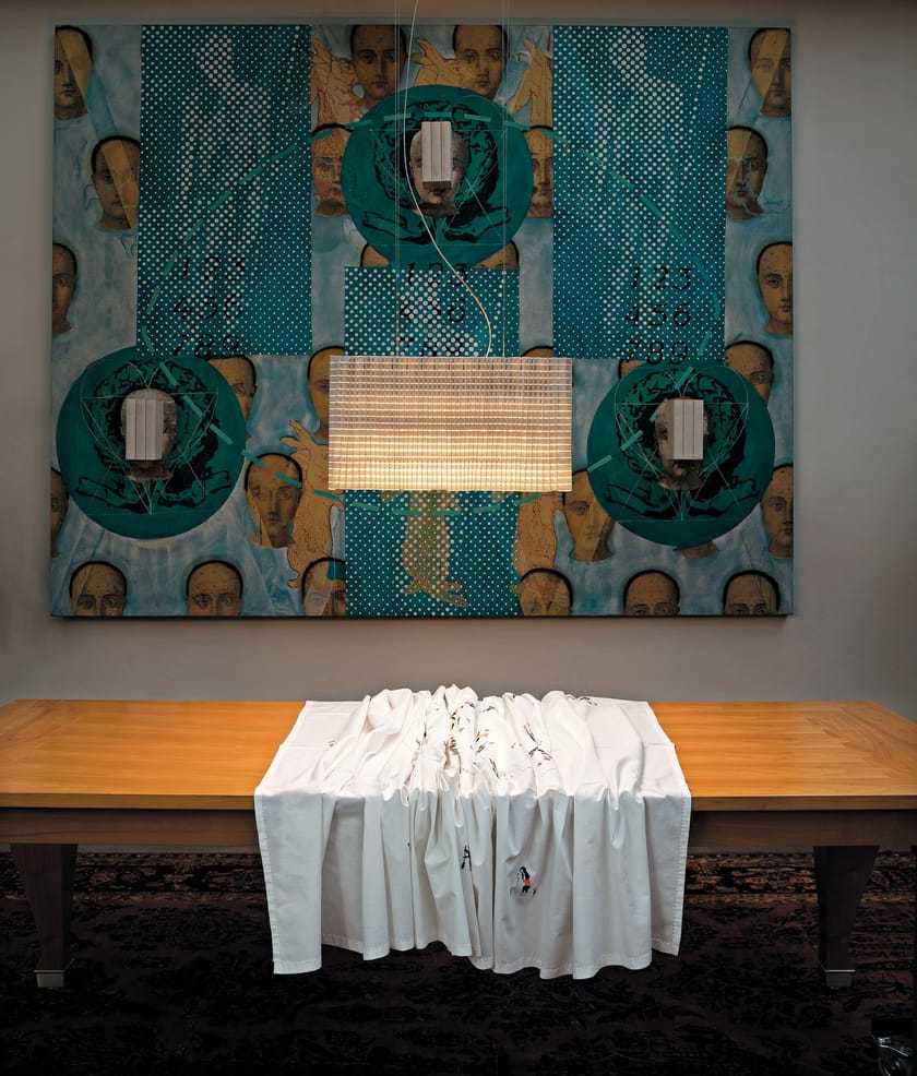 LED width-adjustable pendant lamp PLISSÉ By LUCEPLAN design Inga Sempé