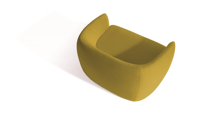 Poltrona in tessuto con braccioli PLUM 565 - Capdell