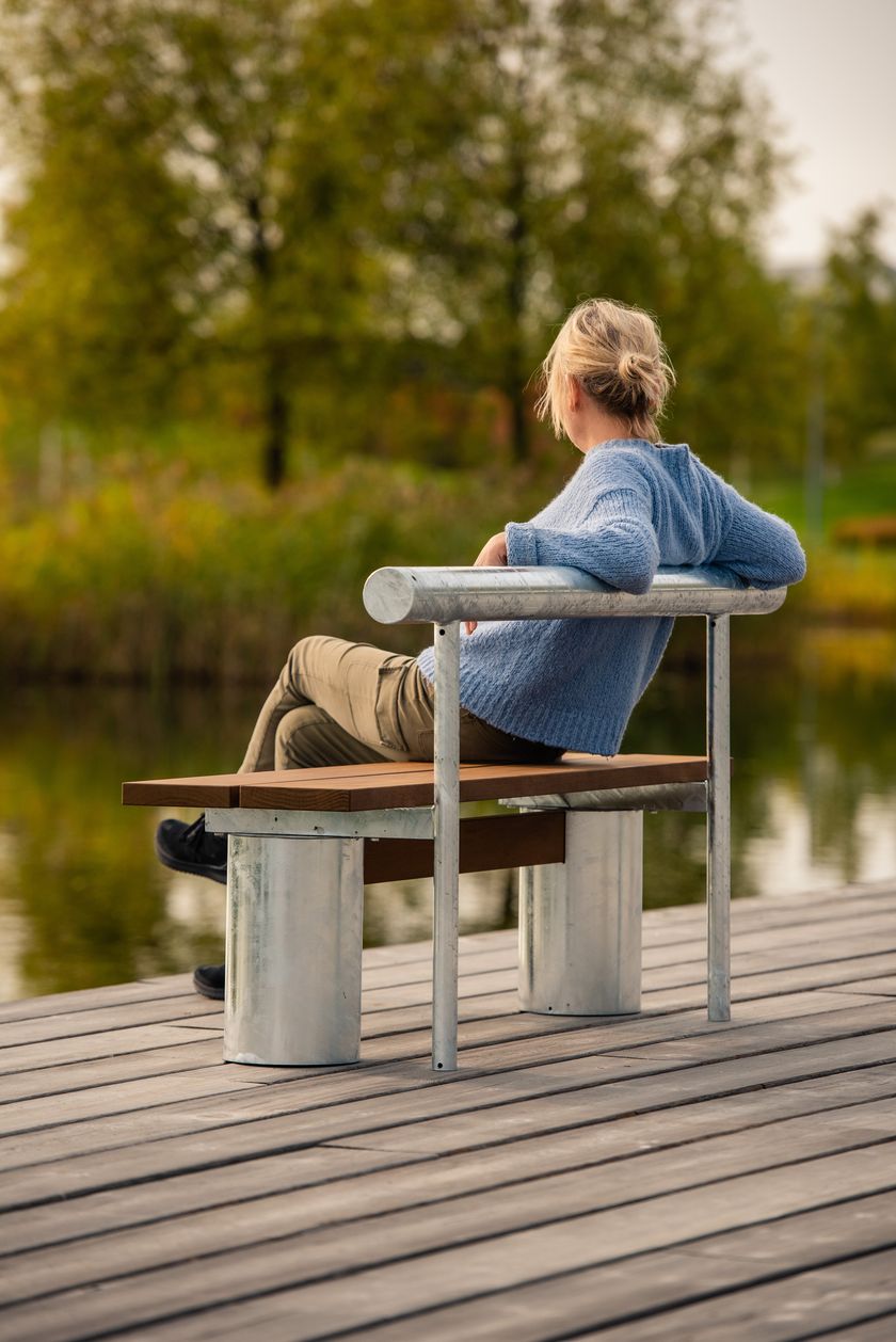 PLINTH | Bench with back Plinth Collection By VESTRE design NOTE Design ...