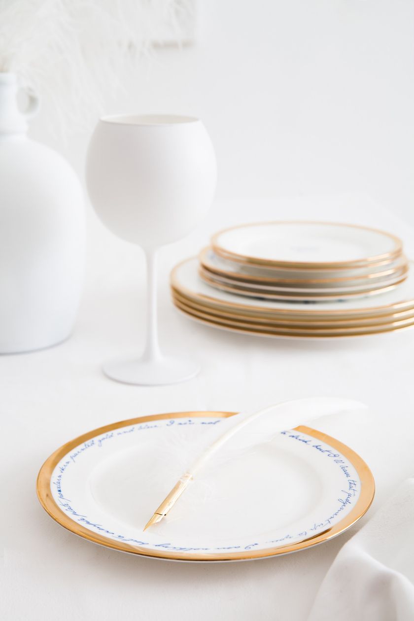 Porcelain plate POETRY PLATES By Mineheart